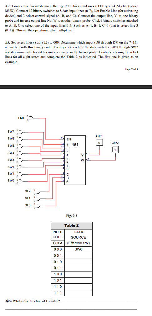 Solved A2. Connect the circuit shown in the Fig. 9.2. This | Chegg.com