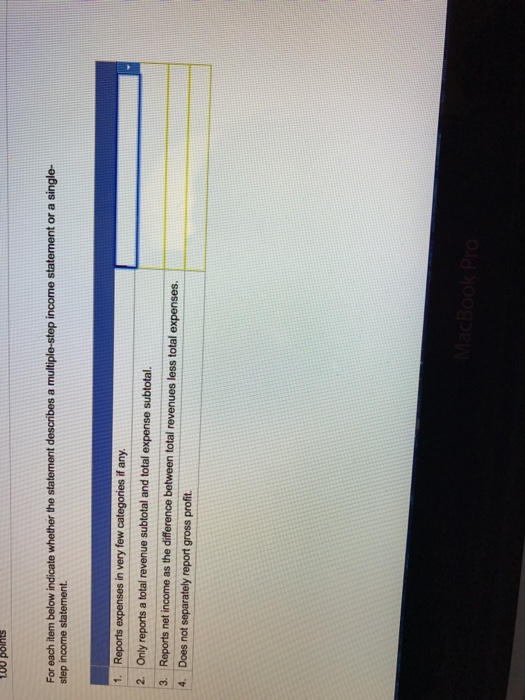 Solved For each item below indicate whether the statement | Chegg.com
