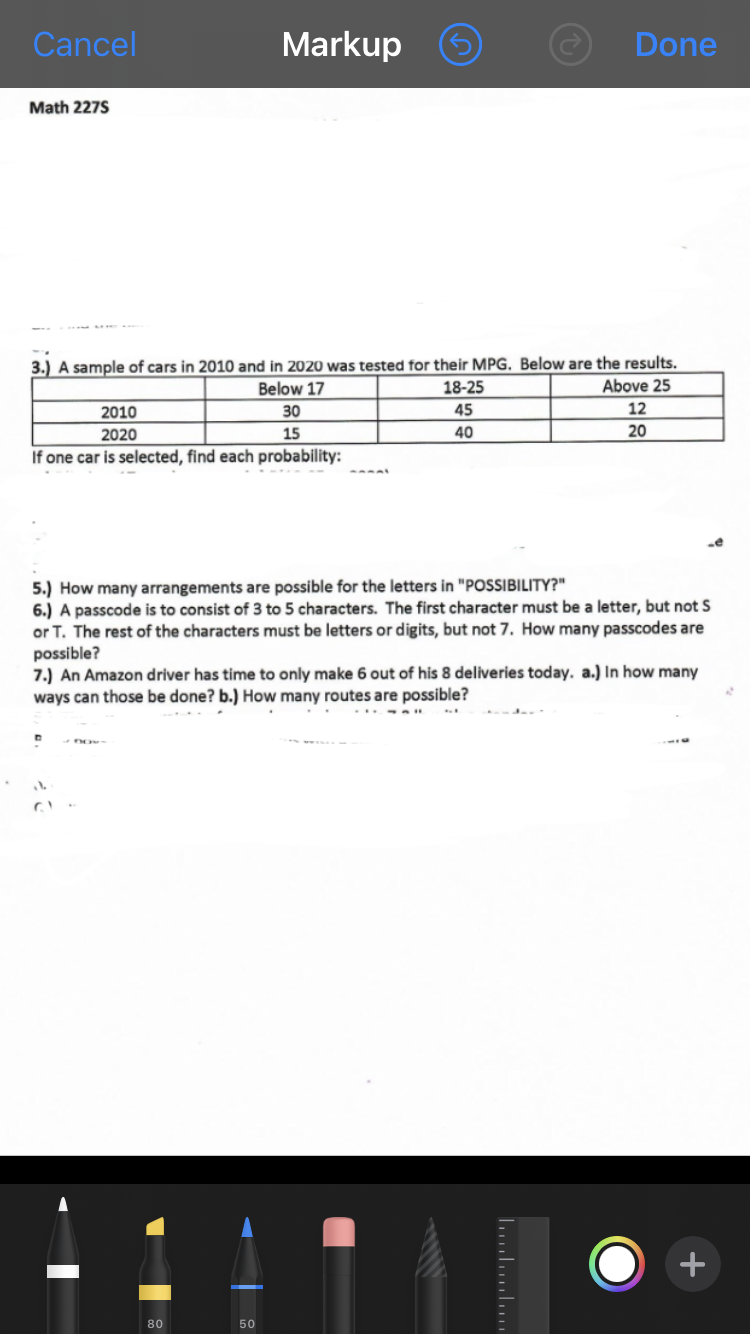 Solved Cancel Markup Done Math 2275 3.) A sample of cars in | Chegg.com