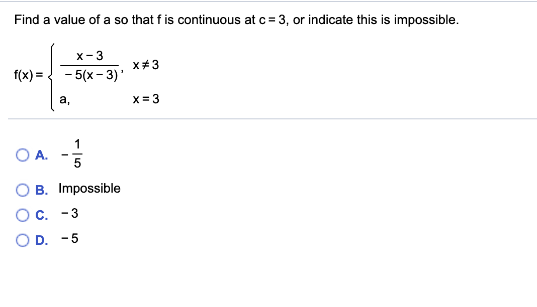 Solved Find A Value Of A So That Fis Continuous At C 3 Or