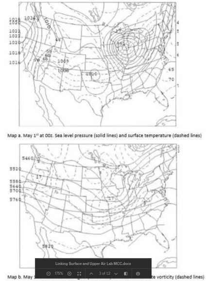 Solved 2. Map a. on page 3 is of sea level pressure and | Chegg.com