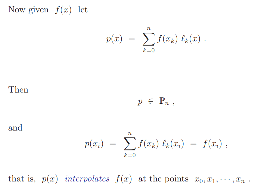 Problem 1. (40%) Consider the unique interpolating | Chegg.com