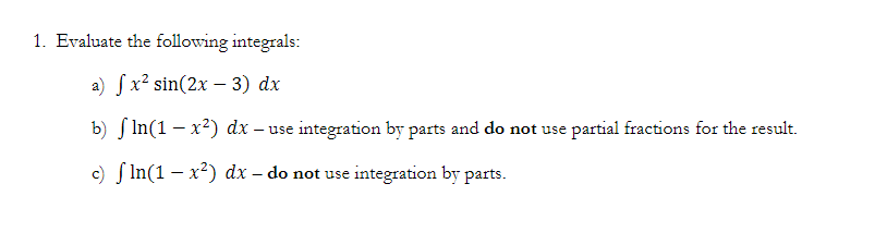 Solved I need help with just question 1c), apart from | Chegg.com