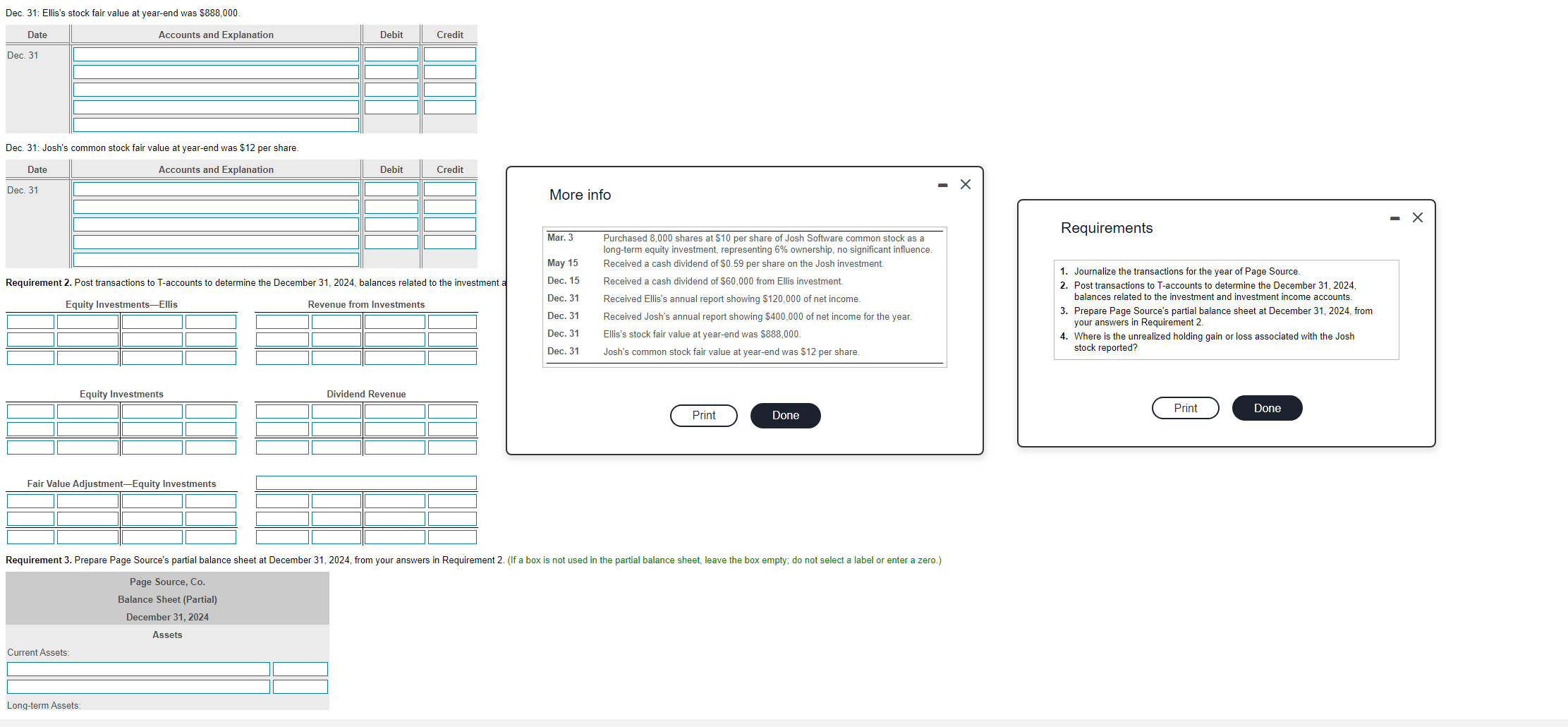 Solved Requirements 1. Journalize the transactions for the | Chegg.com