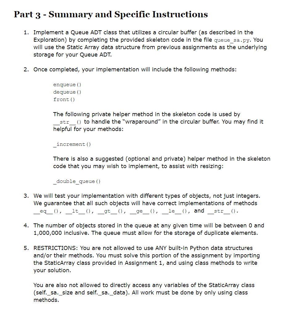 Solved I need assistance with the following Python 3 | Chegg.com