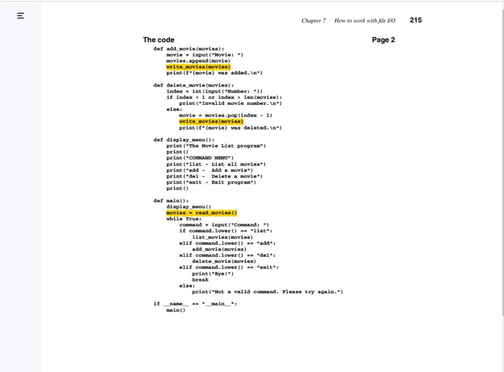 Solved Alter your program from last week (the list program | Chegg.com