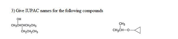 Solved Give IUPAC names for the following compounds | Chegg.com