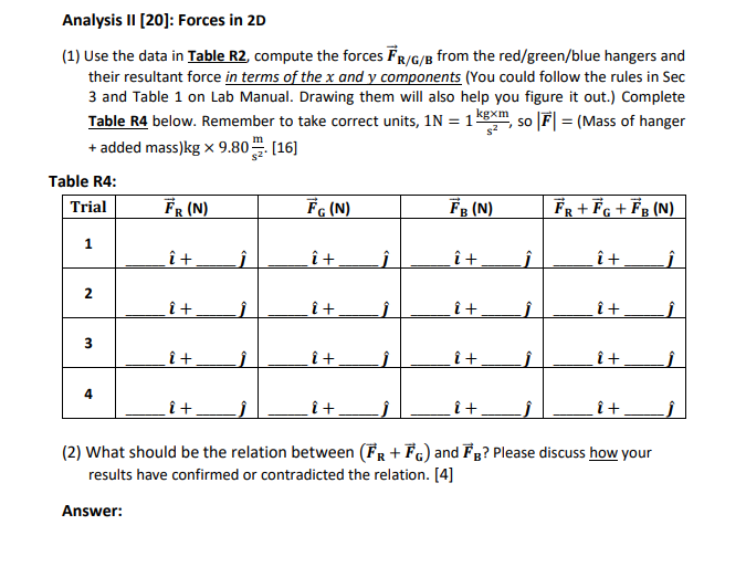 Solved Please solve for the values in the Table labeled R4 | Chegg.com