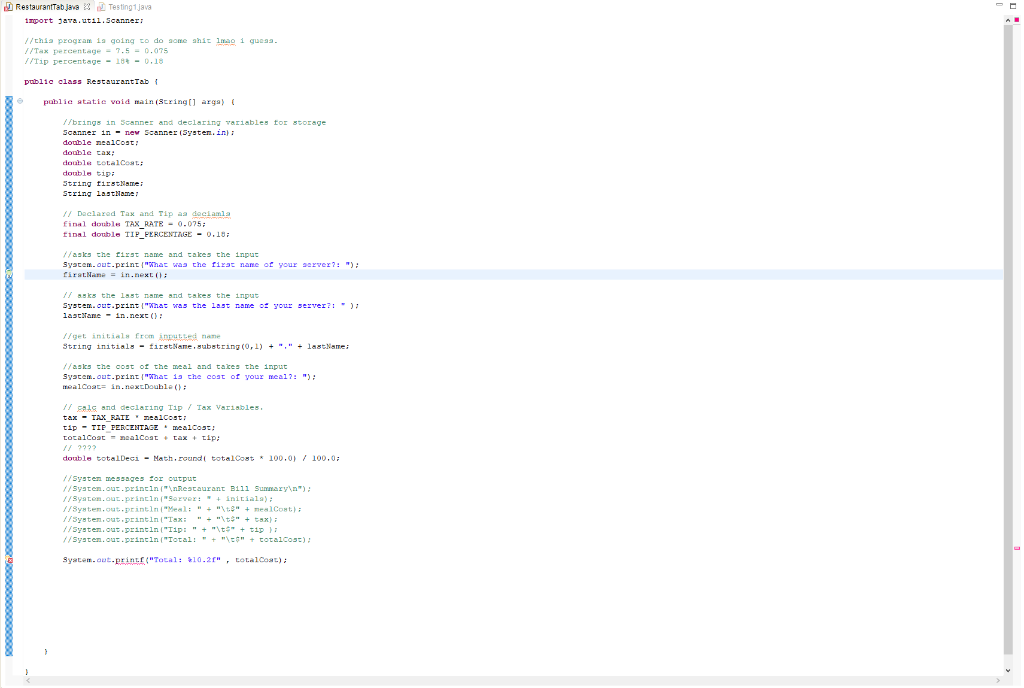 Solved How Do I Format The Output For This Code That Would Chegg