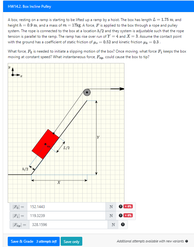 Solved A box, resting on a ramp is starting to be lifted up | Chegg.com