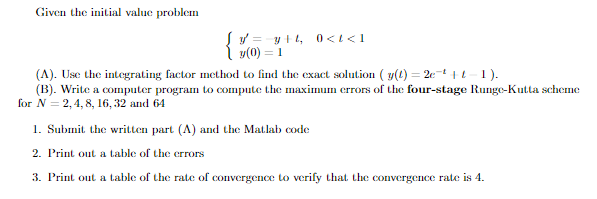 Solved (A). Use the integrating factor method to find the | Chegg.com