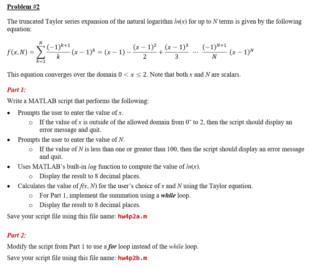 Solved Problem #2 The truncated Taylor series expansion of | Chegg.com