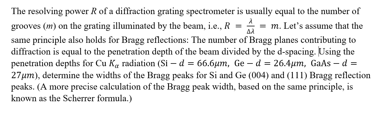 a The resolving power R of a diffraction grating | Chegg.com