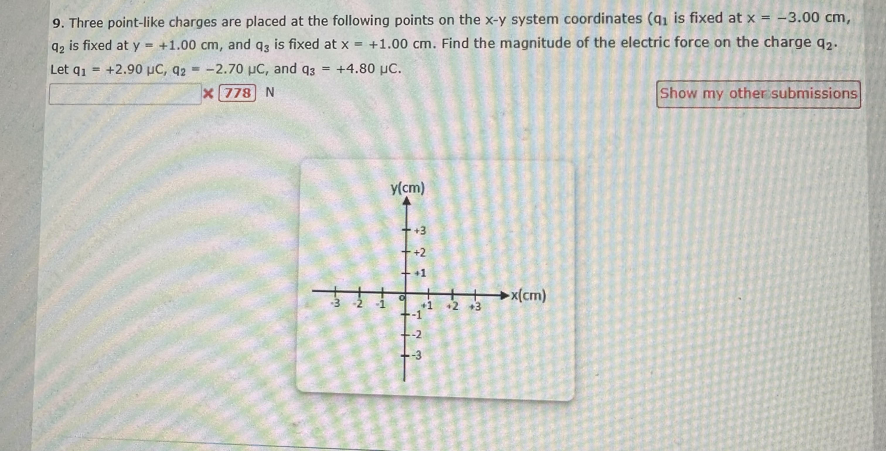 Solved Three point-like charges are placed at the following | Chegg.com