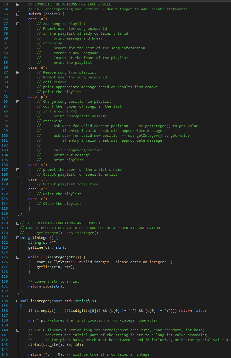 Solved CS255 - Project 02 - Playlist Description and | Chegg.com