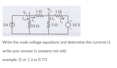 Solved Write the node voltage equations and determine the | Chegg.com