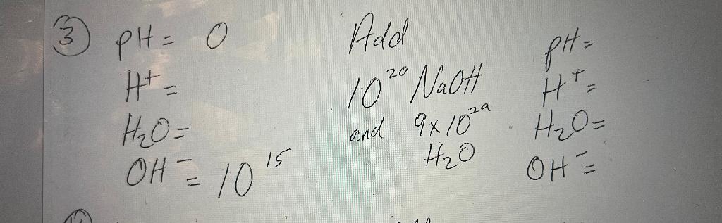 Solved pH problem Using pH= -log (H+), pOH= -log (OH), | Chegg.com