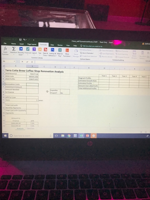 Solved Need excel formula for the question provided. (A | Chegg.com