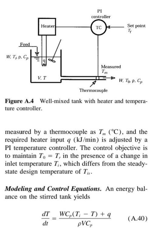 Solved Problem 10: Dynamics of a Heated Tank with | Chegg.com