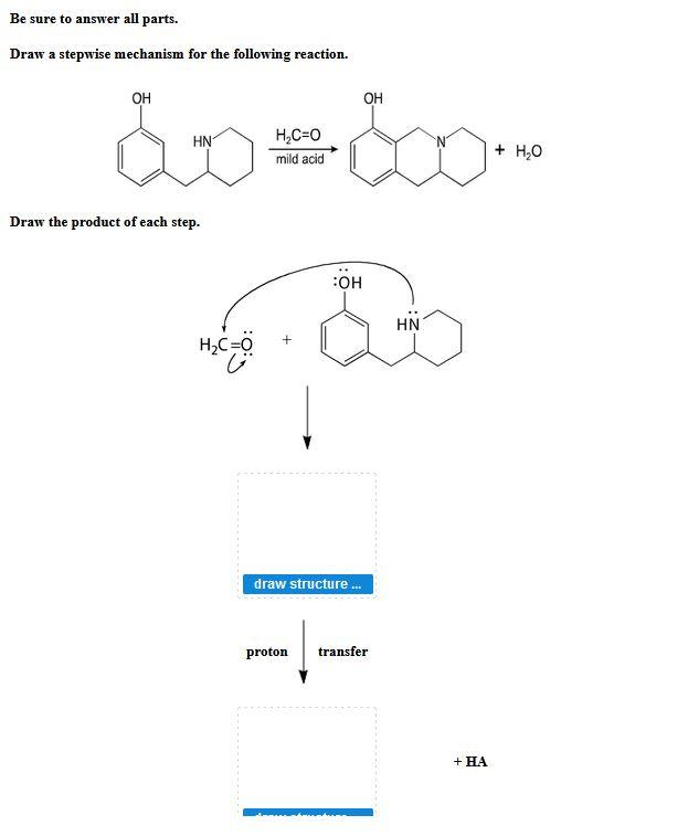 Solved Be sure to answer all parts. Draw a stepwise | Chegg.com
