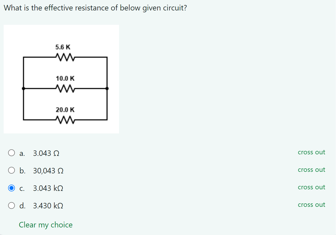 Solved What is the effective resistance of below given | Chegg.com