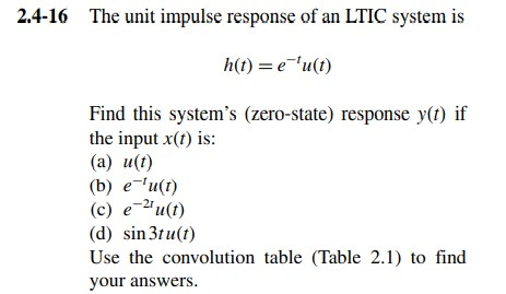 Solved 2.4-18 Repeat Prob. 2.4-16 for h(t) = (1 - | Chegg.com