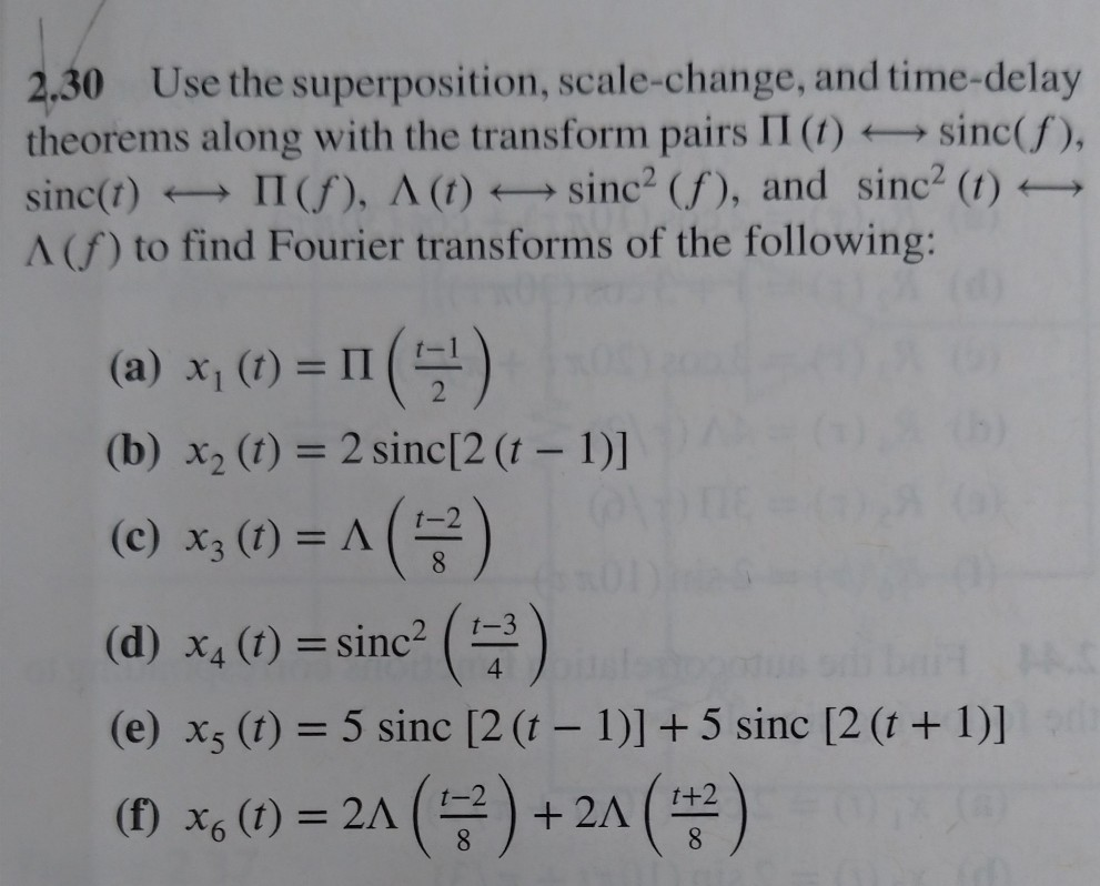 Solved 30 Use the superposition, scale-change, and | Chegg.com
