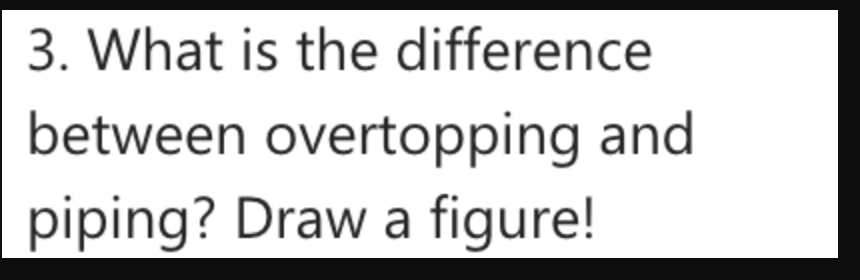 Solved 3. What is the difference between overtopping and | Chegg.com