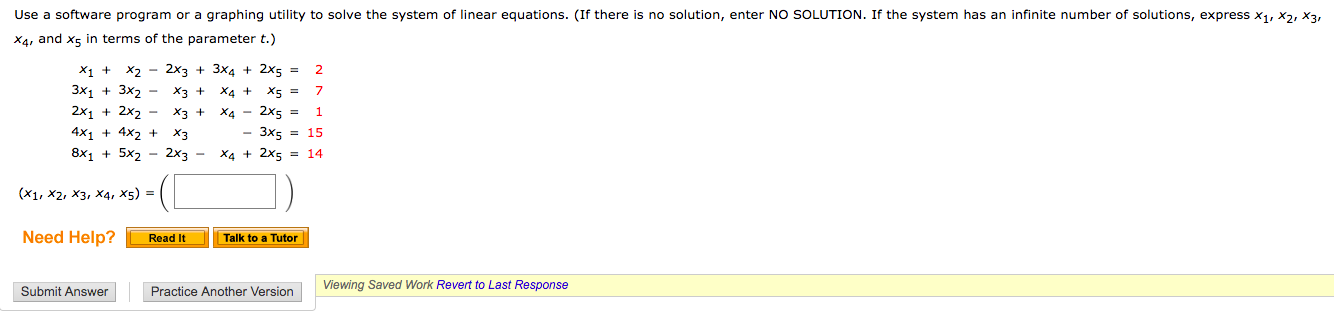 Solved Use A Software Program Or A Graphing Utility To Solve
