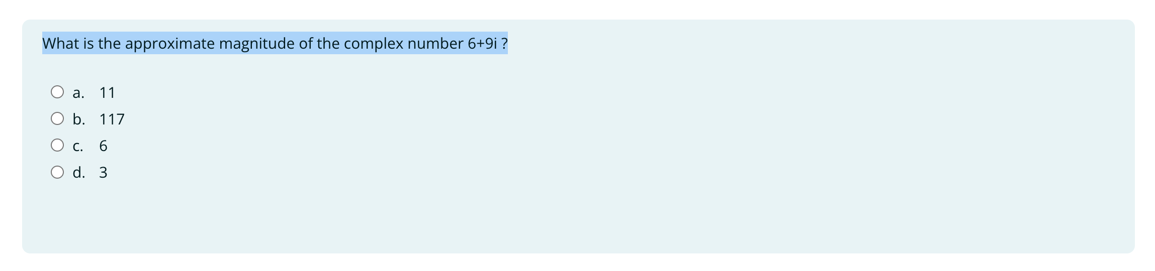 Solved What is the approximate magnitude of the complex | Chegg.com