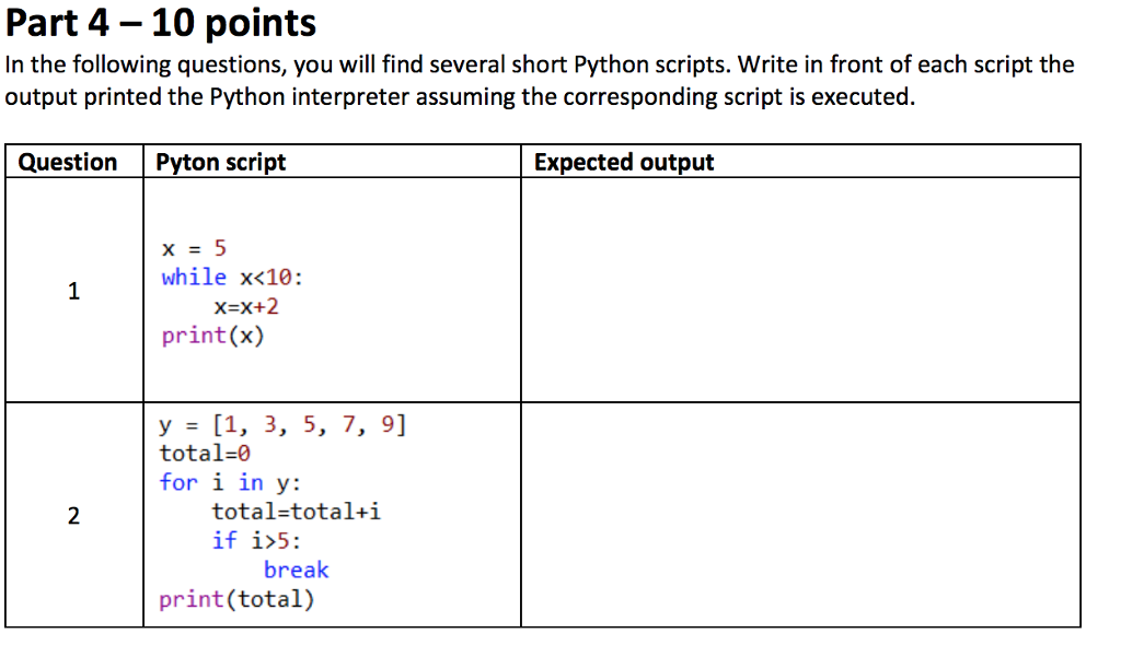 Solved Part 4 10 points In the following questions, you will | Chegg.com
