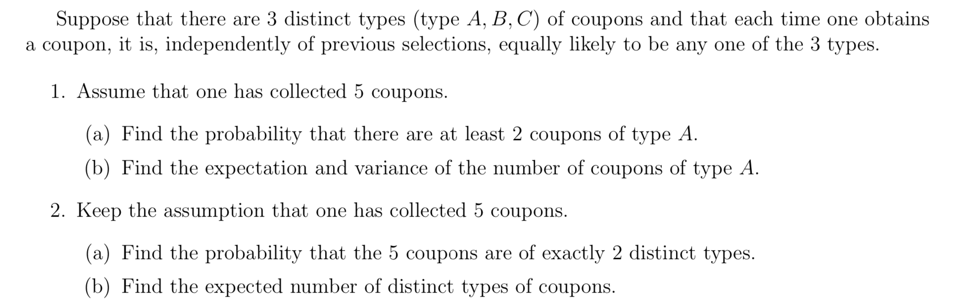 Solved Suppose that there are 3 distinct types (type A, B, | Chegg.com