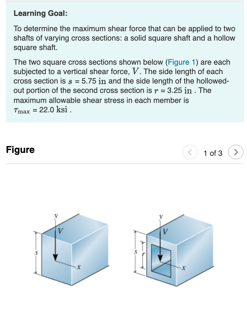 Solved Learning Goal: To determine the maximum shear force | Chegg.com