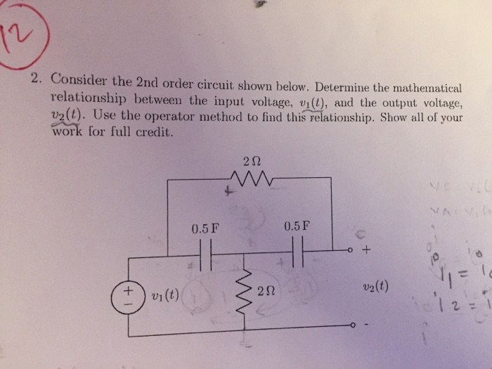 Solved Consider the 2nd order circuit shown below. Determine | Chegg.com
