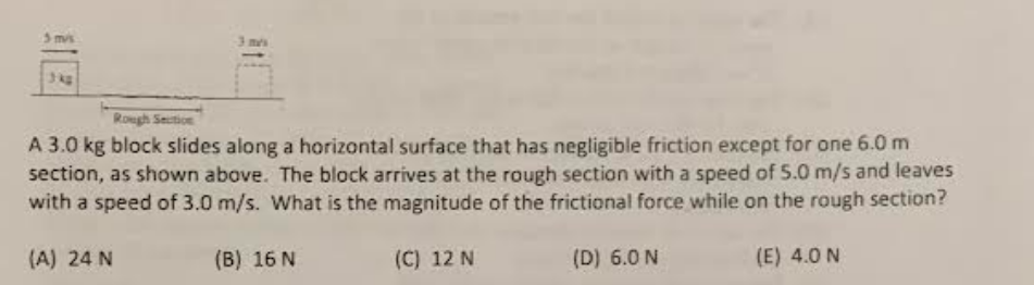 Solved pls solve. A 3.0kg ﻿block slides along a horizontal | Chegg.com