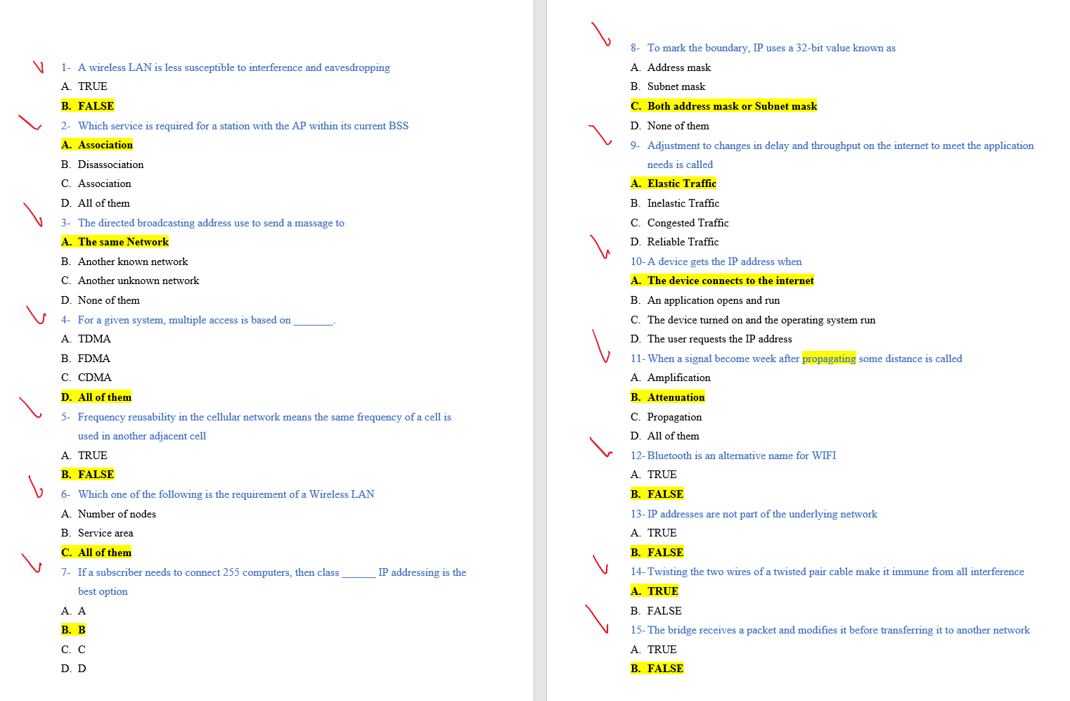 Solved subject: Telecommunicationcan you double check if | Chegg.com