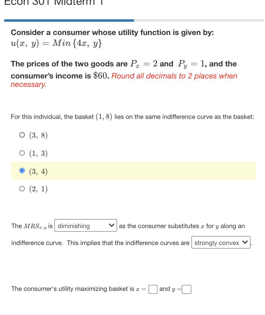 Solved SUT Consider a consumer whose utility function is | Chegg.com