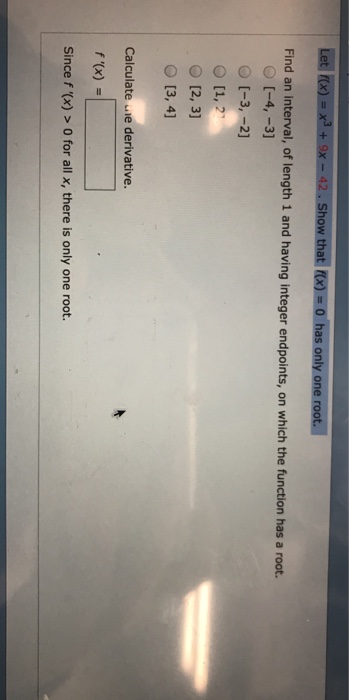 Solved Find an interval, of length 1 and having integer | Chegg.com