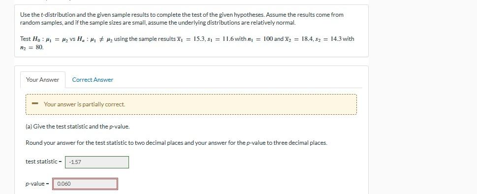 Solved Use the formula to find the standard error of the | Chegg.com