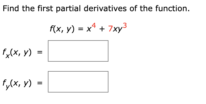 Solved Find the first partial derivatives of the function. | Chegg.com