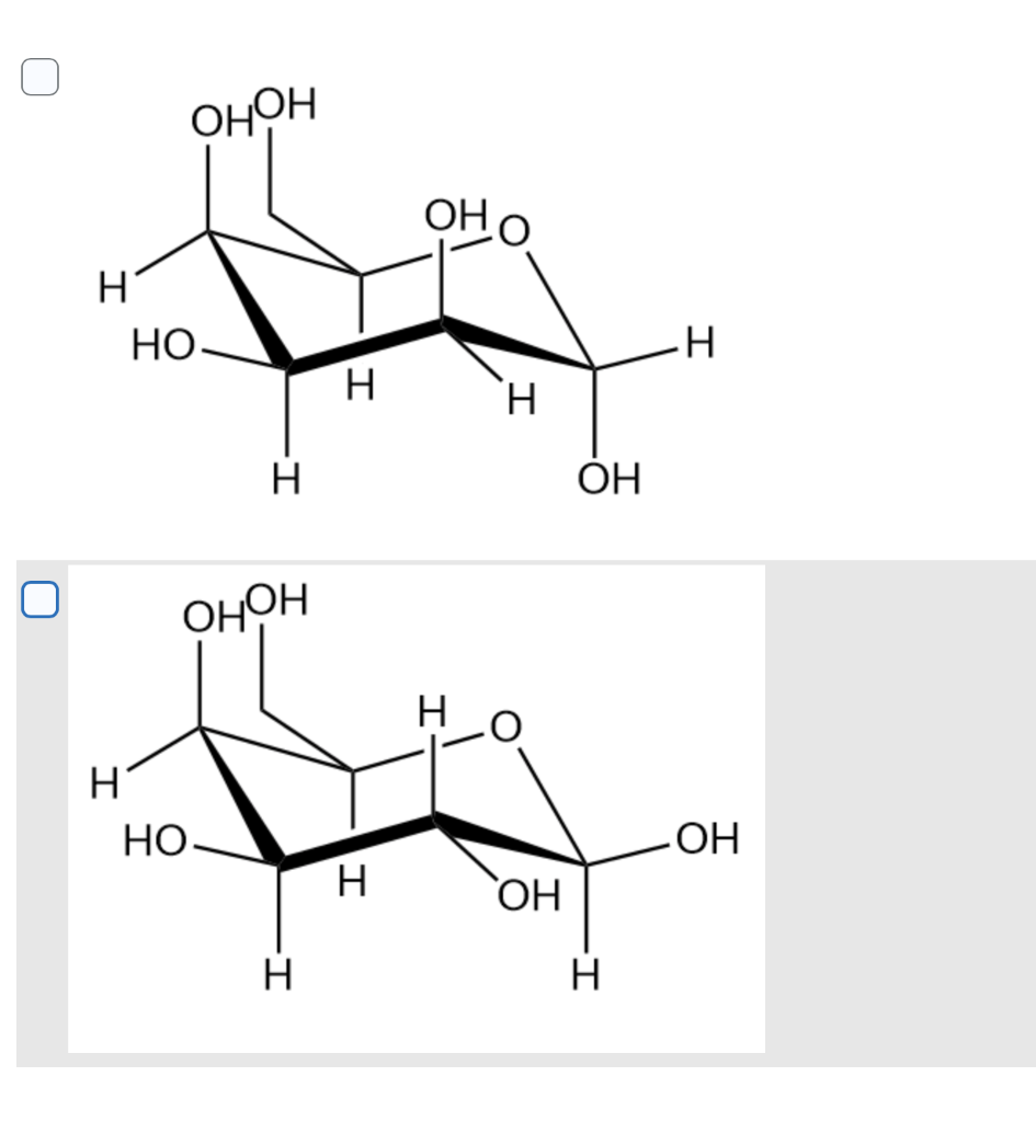Solved Select the alpha- chair conformation for the | Chegg.com