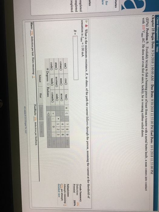 Solved What is the minimum resistance, R, in ohms, of the | Chegg.com
