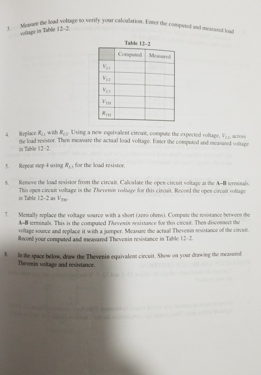 Thevenin's Theorem Name Date Class READING Text | Chegg.com