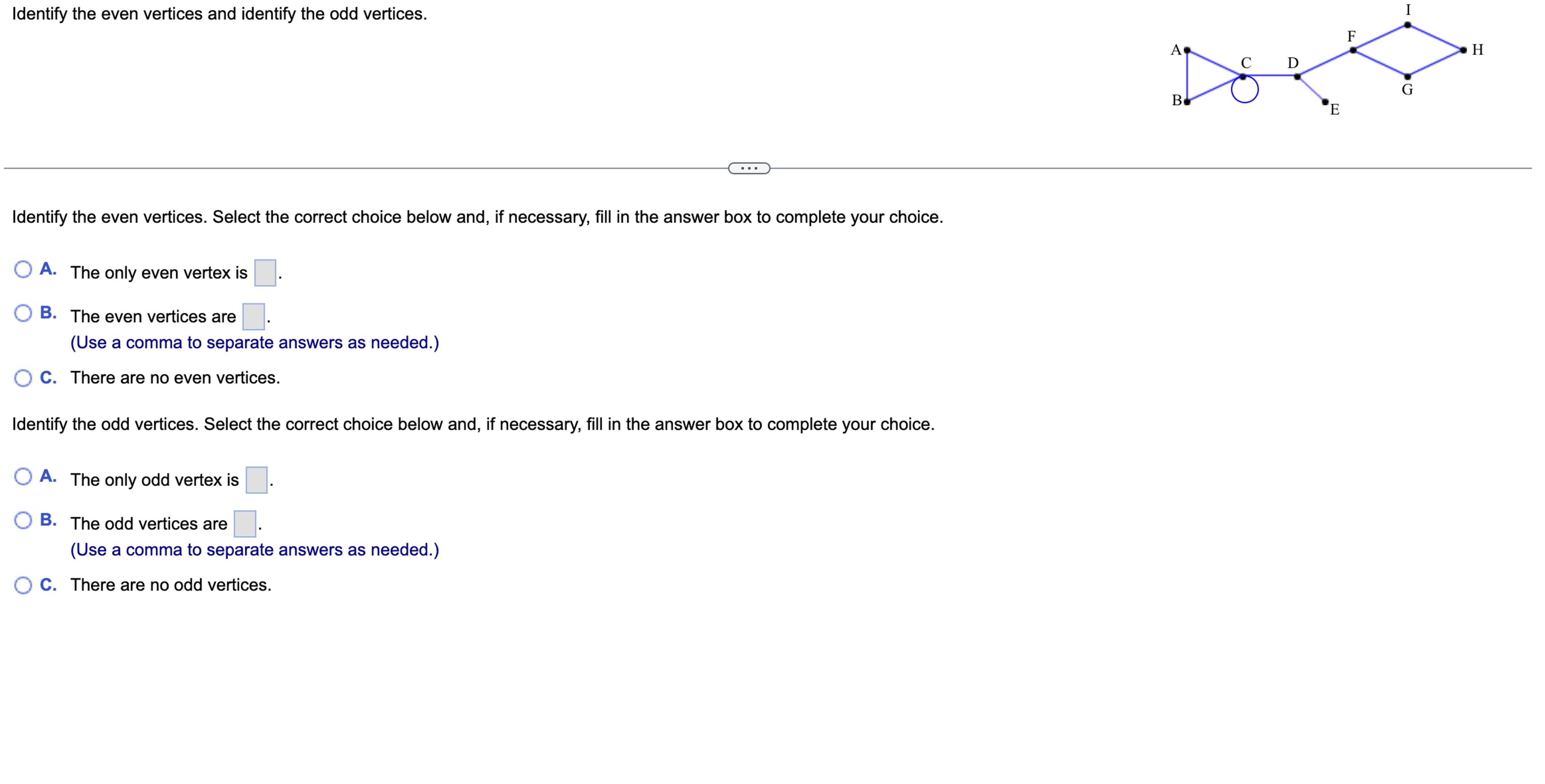 Solved Identify The Even Vertices And Identify The Odd