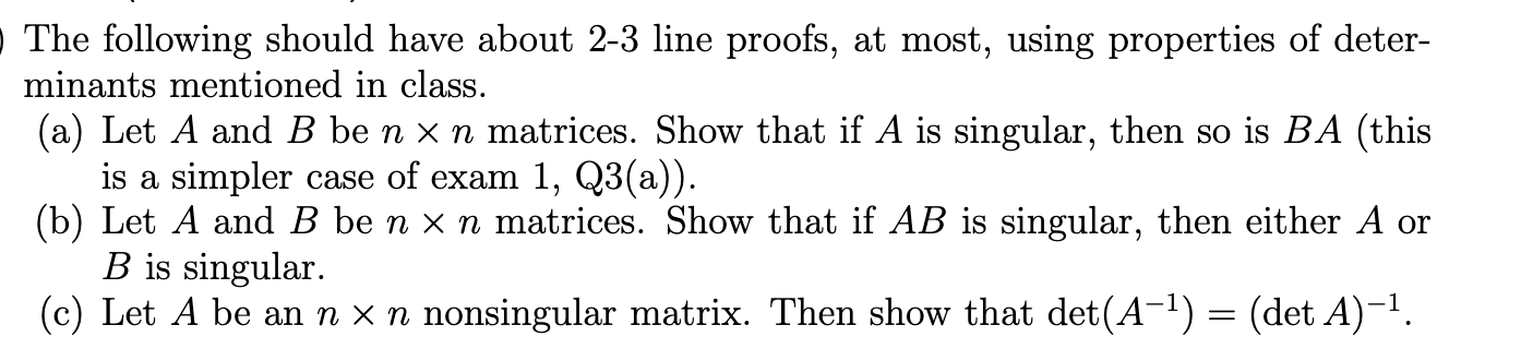 Solved The following should have about 2-3 line proofs, at | Chegg.com