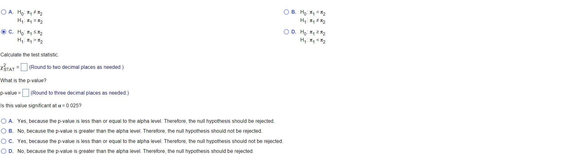 Solved Use the contingency table to the right to complete | Chegg.com