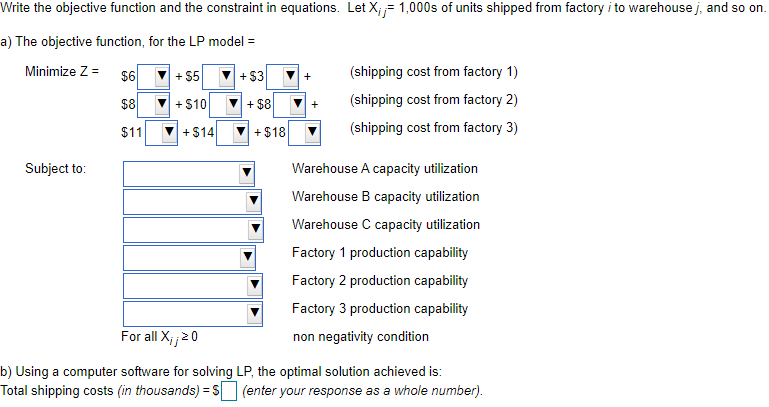 Solved Tri-State Manufacturing has three factories (1, | Chegg.com