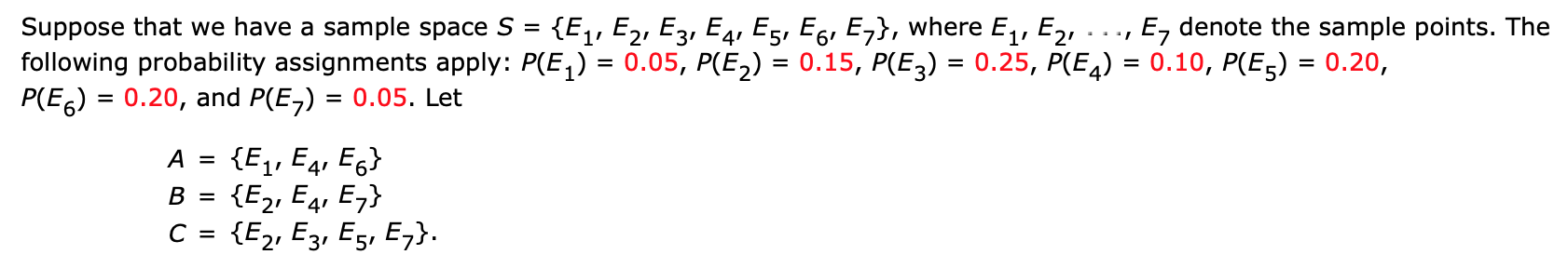 Solved Suppose that we have a sample space with five equally | Chegg.com