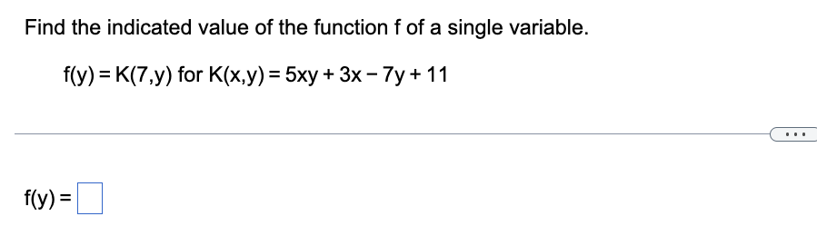 Solved Find the indicated value of the function f of a | Chegg.com
