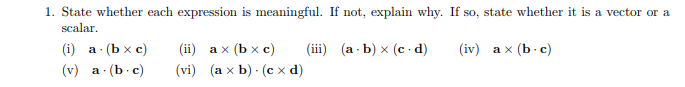Solved 1. State whether each expression is meaningful. If | Chegg.com Solved 1. State whether each expression is meaningful. If | Chegg.com